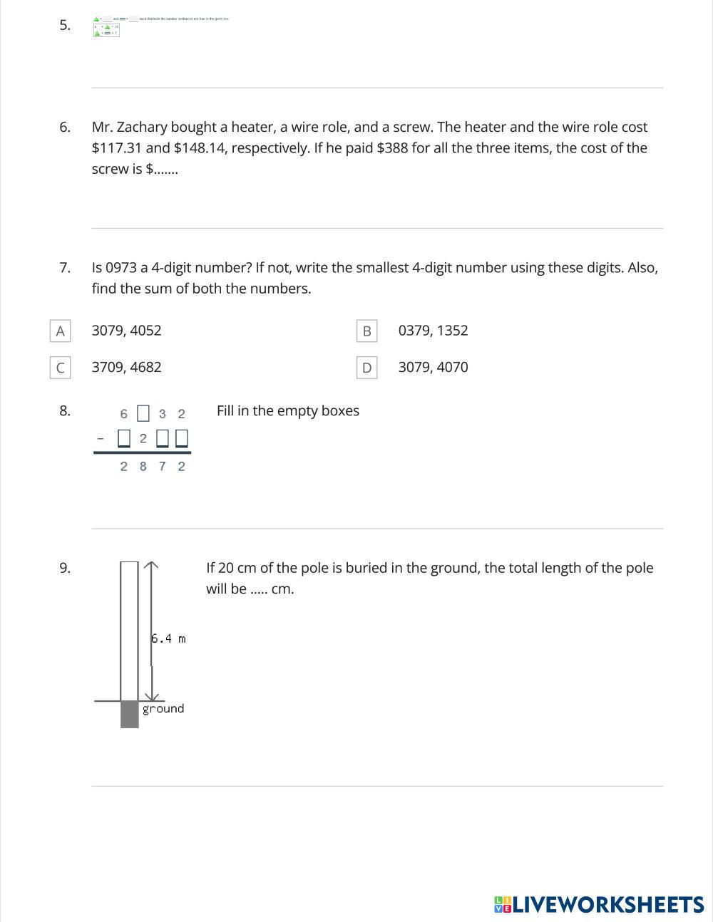 AMO G3.1 | Free Interactive Worksheets | 7236489