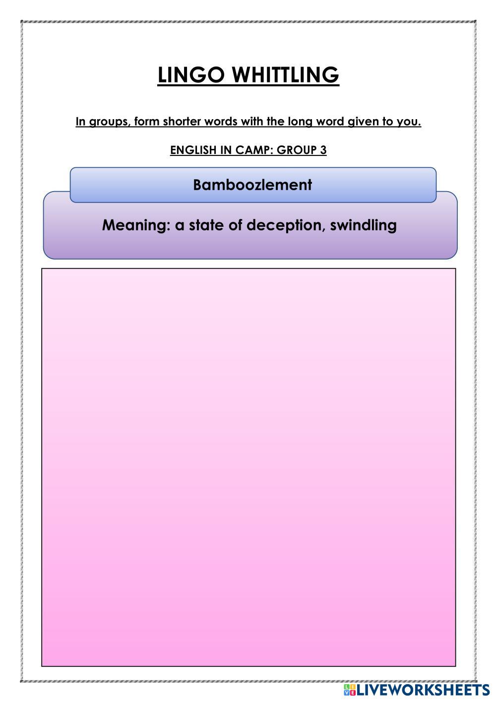 LINGO WHITTLING G3 7237552 | Shereen Wong | Live