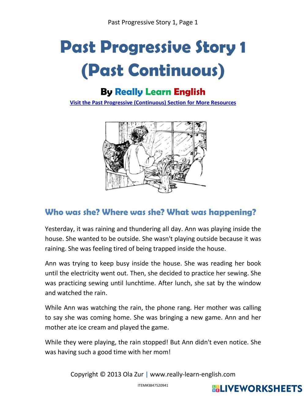 Past continuous | Live Worksheets