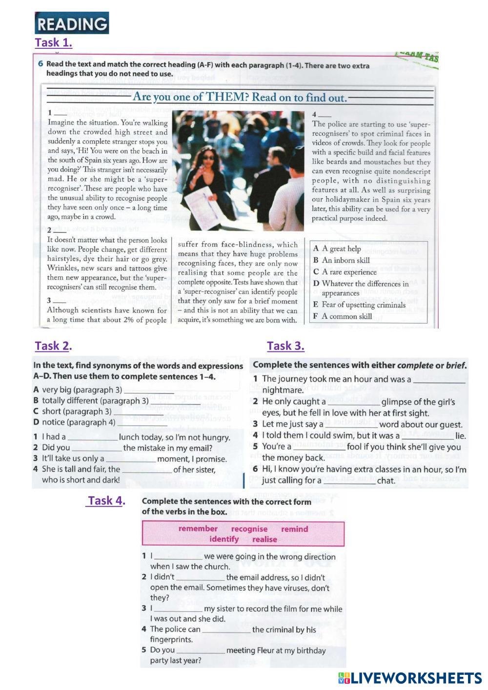 Reading. Get 200 Book 1 p.11 | Live Worksheets