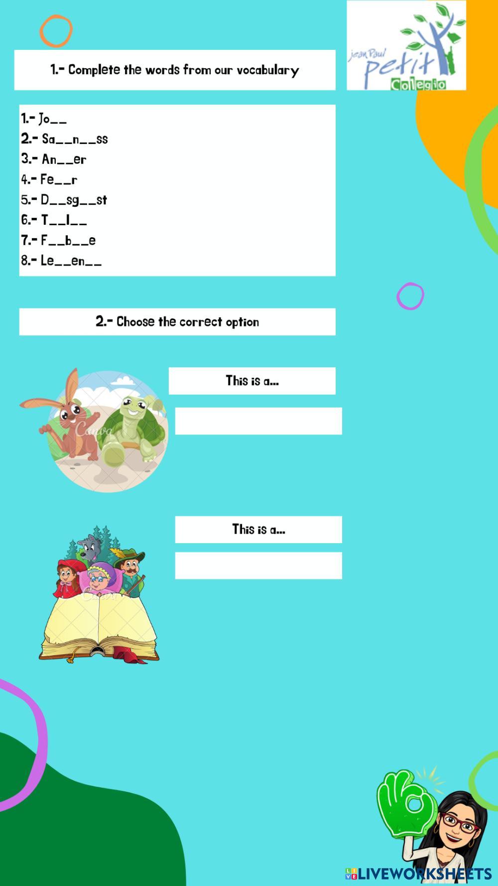 VOCABULARY REVIEW 1RO 7240152 | Diana Quiroz