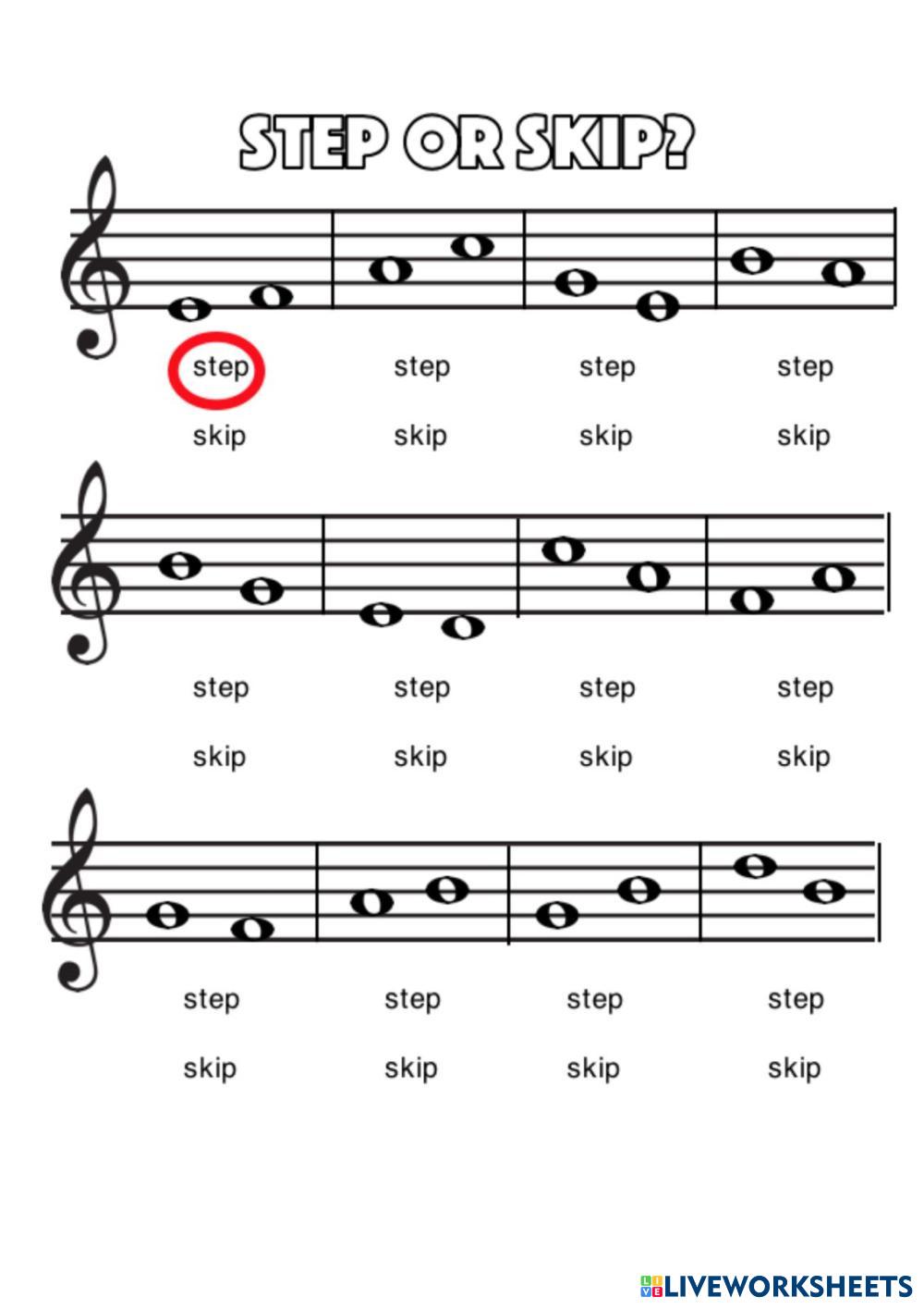 Step or Skip | Live Worksheets