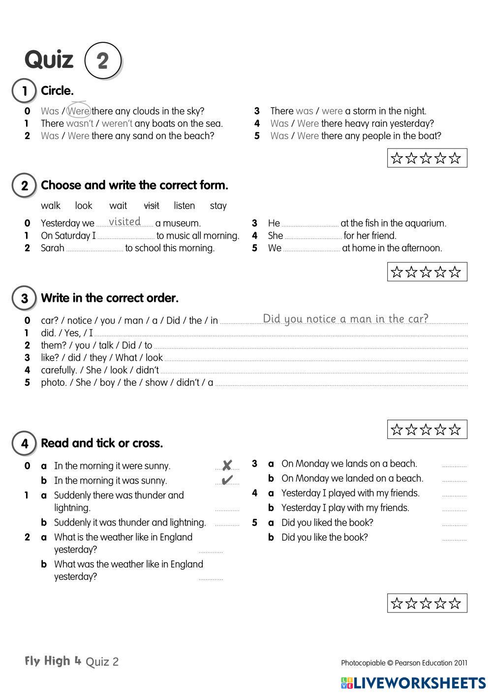 Quiz 2 | Free Interactive Worksheets | 7241609