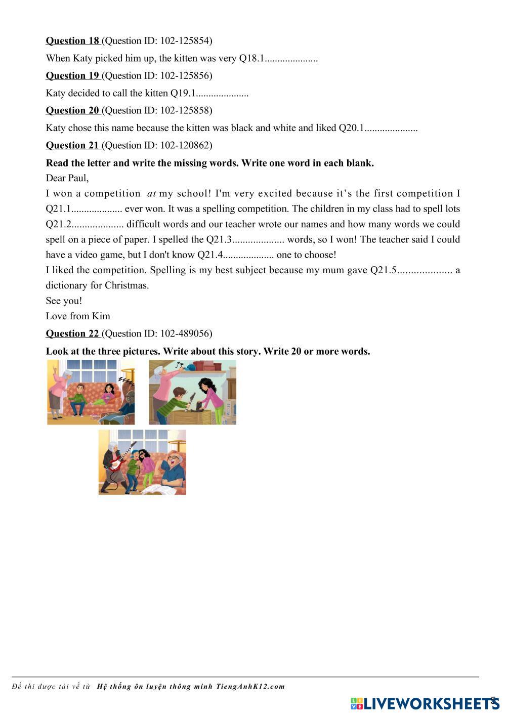 7243063 | FLYERS READING&WRITING TEST 01 | LÊ THÙY LIÊN