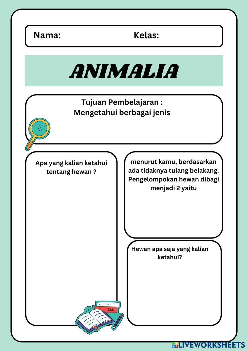 Kingdom Animalia | Live Worksheets