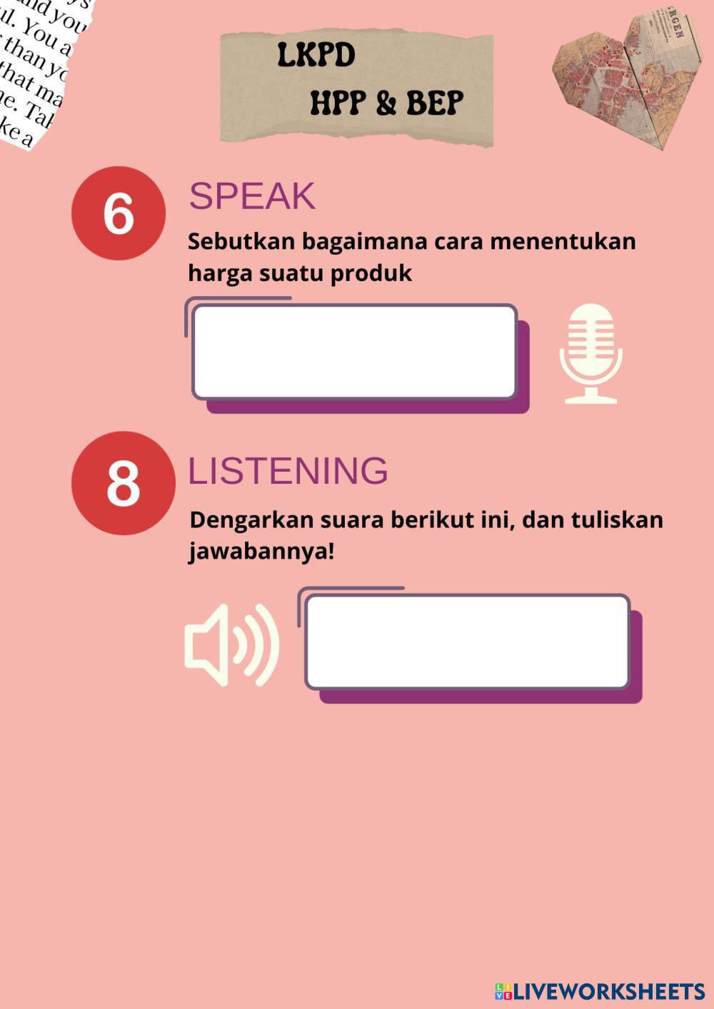 7245433 | HPP & BEP | Lutfiah Adinda | LiveWorksheets