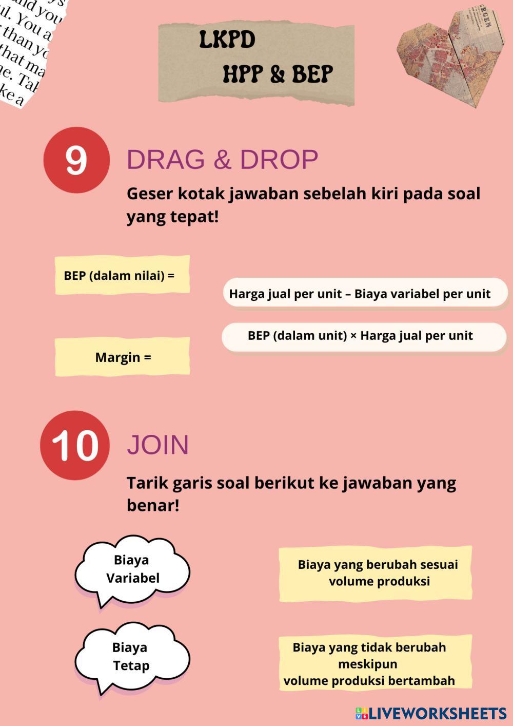7245433 | HPP & BEP | Lutfiah Adinda | LiveWorksheets