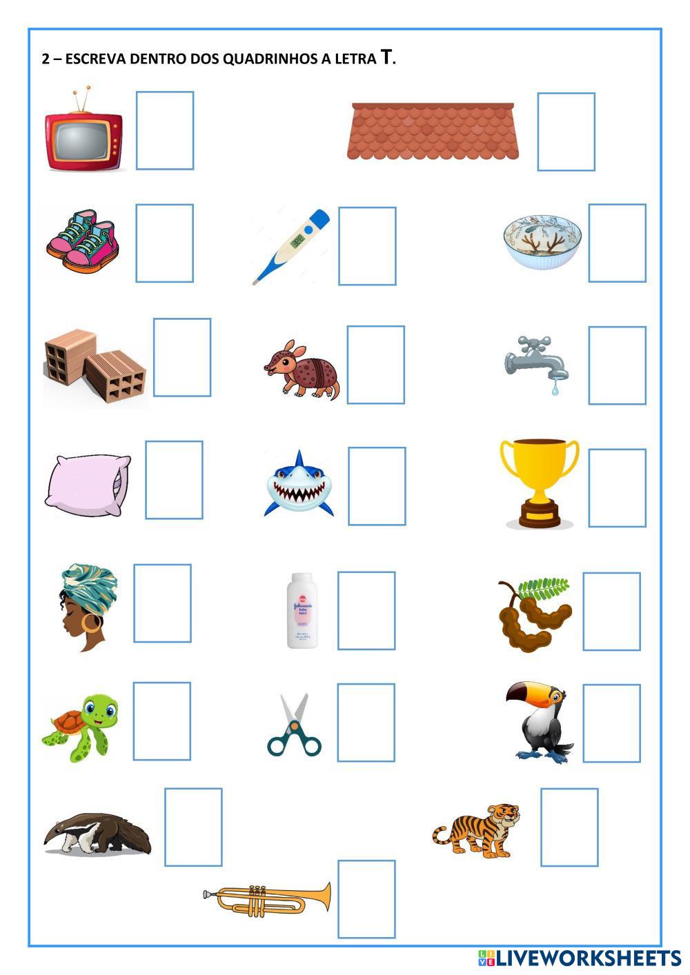 Letra T | Live Worksheets