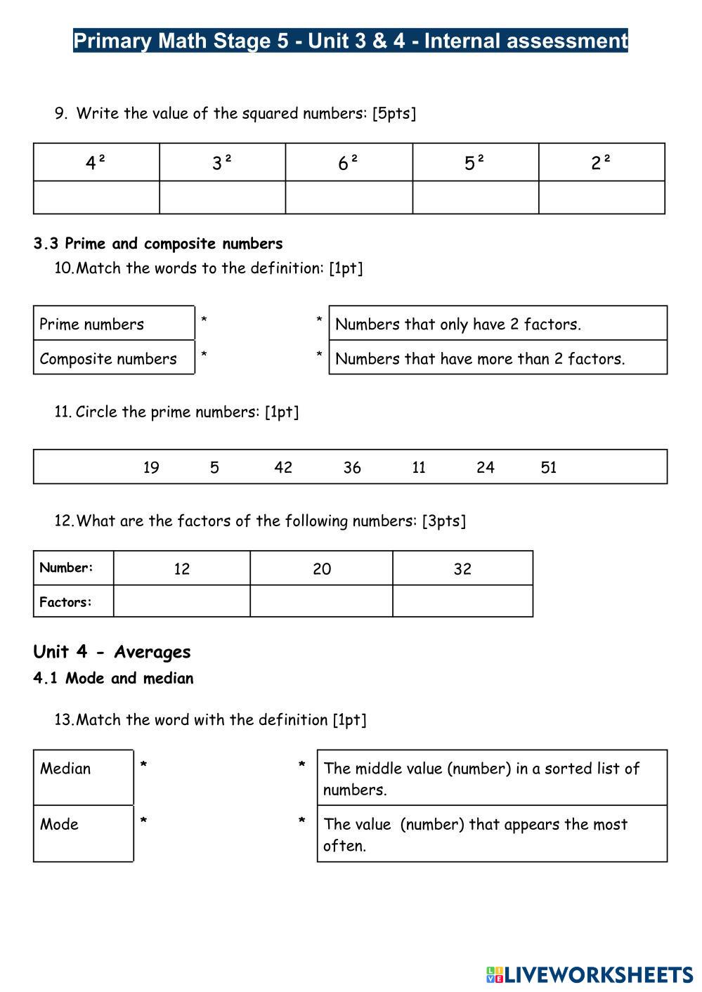 Unit 3-4 Practi… | Free Interactive Worksheets | 7246364