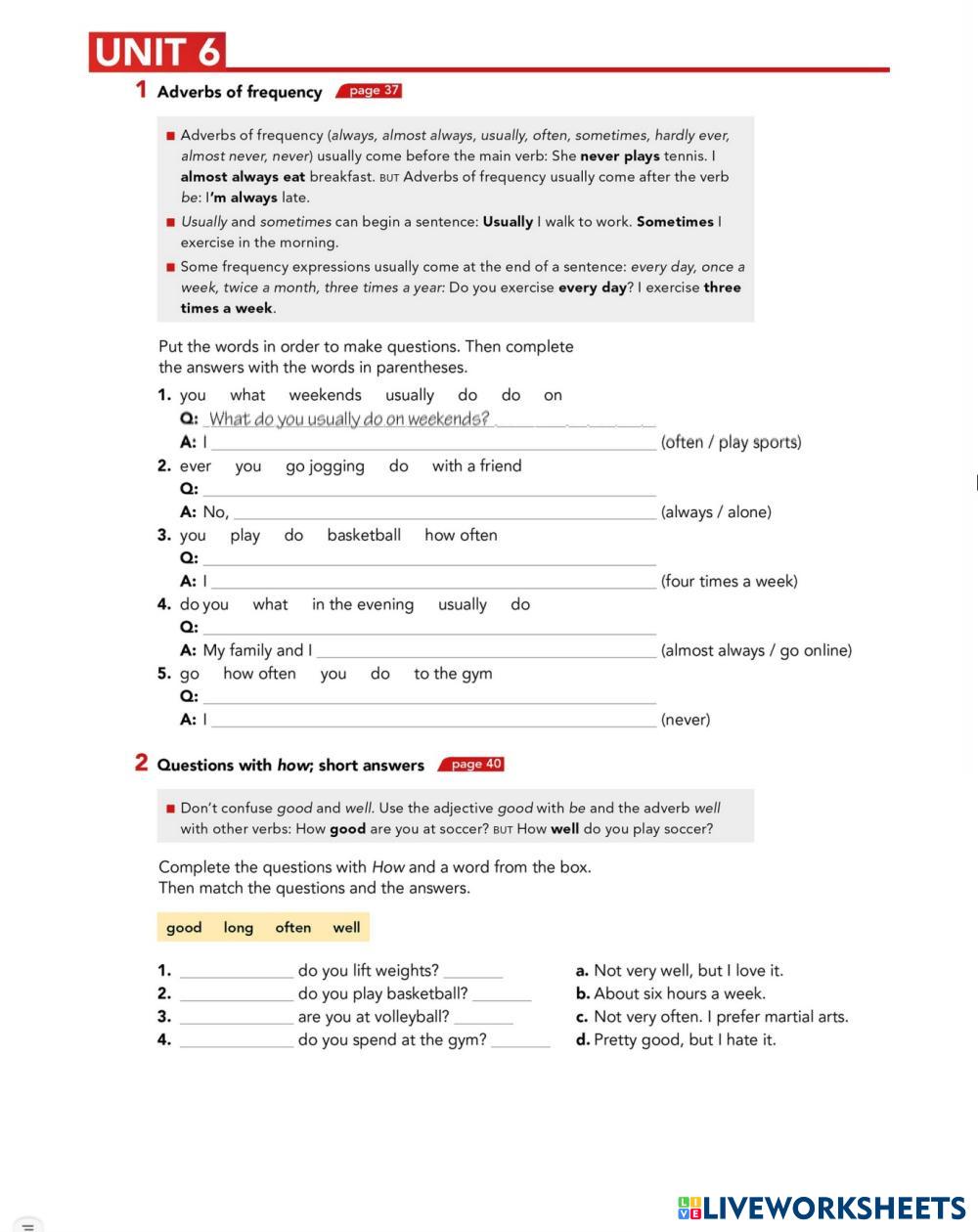 Interchange 1: … | Free Interactive Worksheets | 7247374