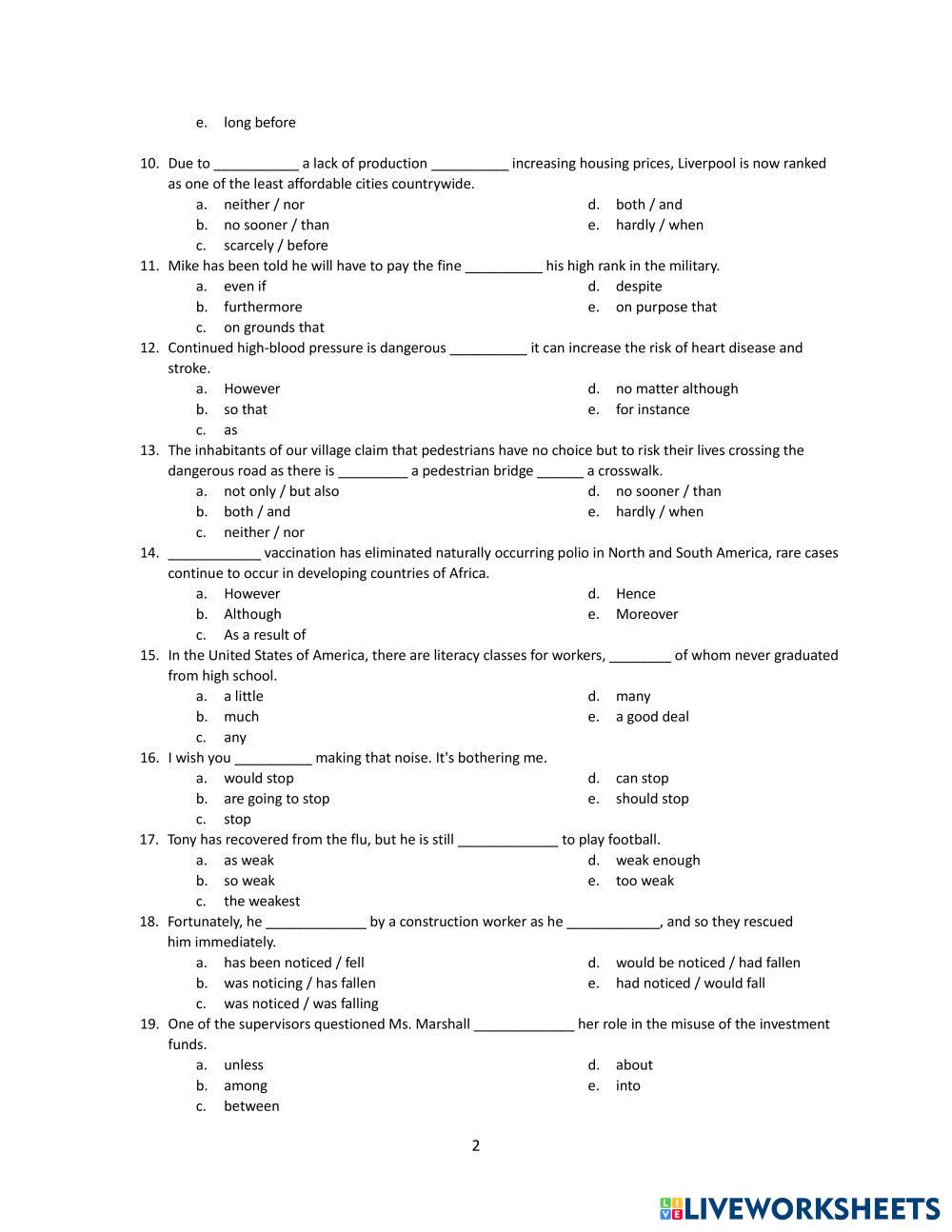 Final exam | Live Worksheets