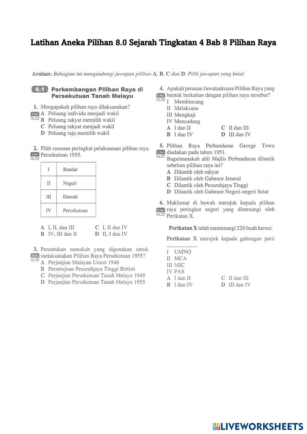 Latihan Aneka P… | Free Interactive Worksheets | 7251739