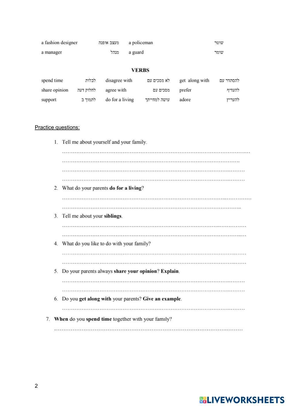cobe practice part 2 | Live Worksheets
