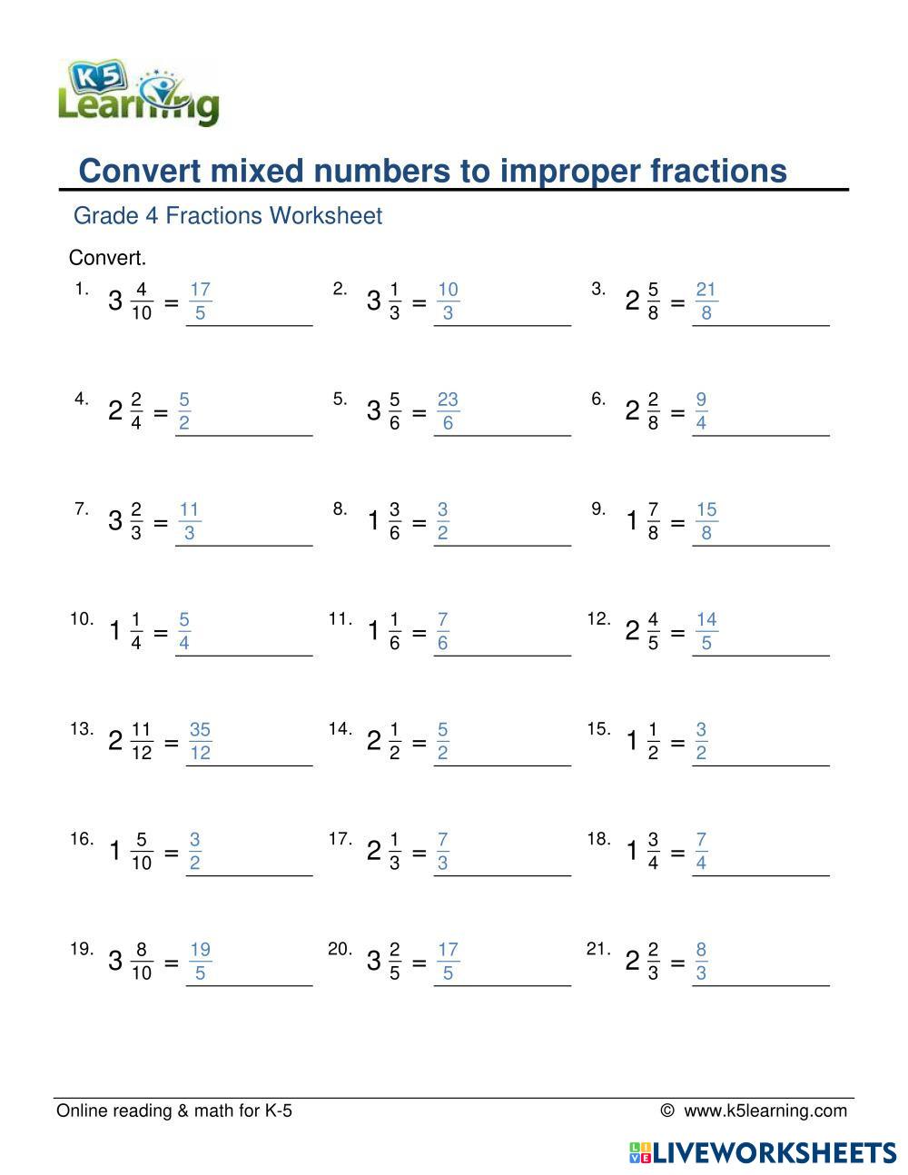 Fractions | Live Worksheets