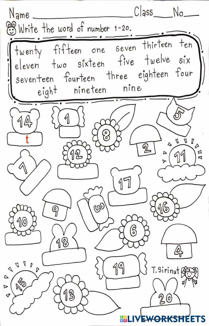 Number in English | Live Worksheets