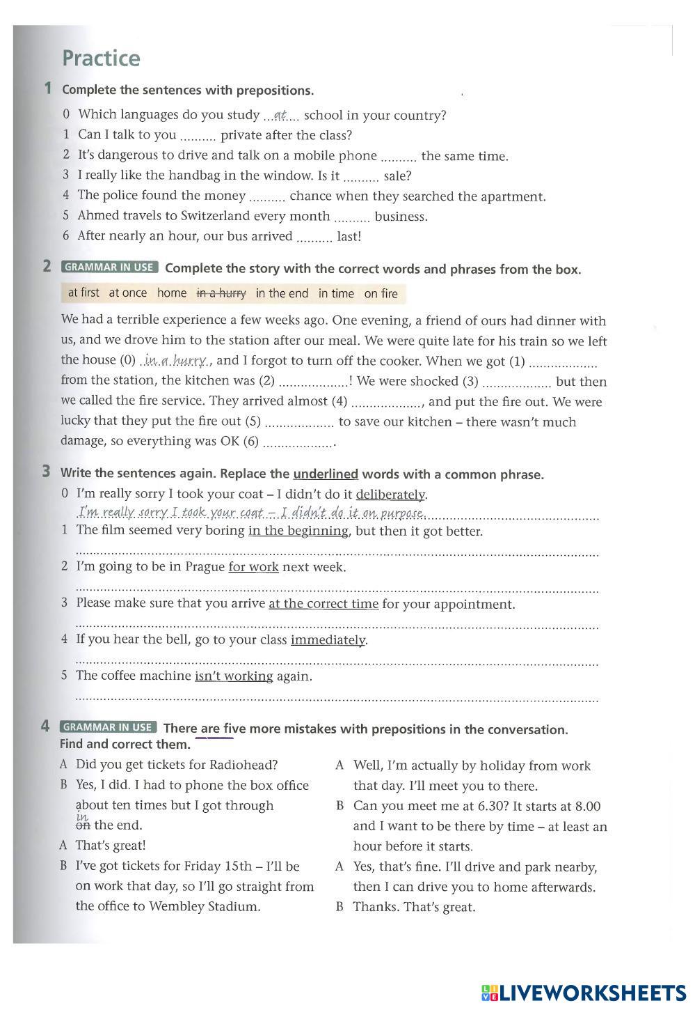Elementary Grammar Unit 24 | Live Worksheets
