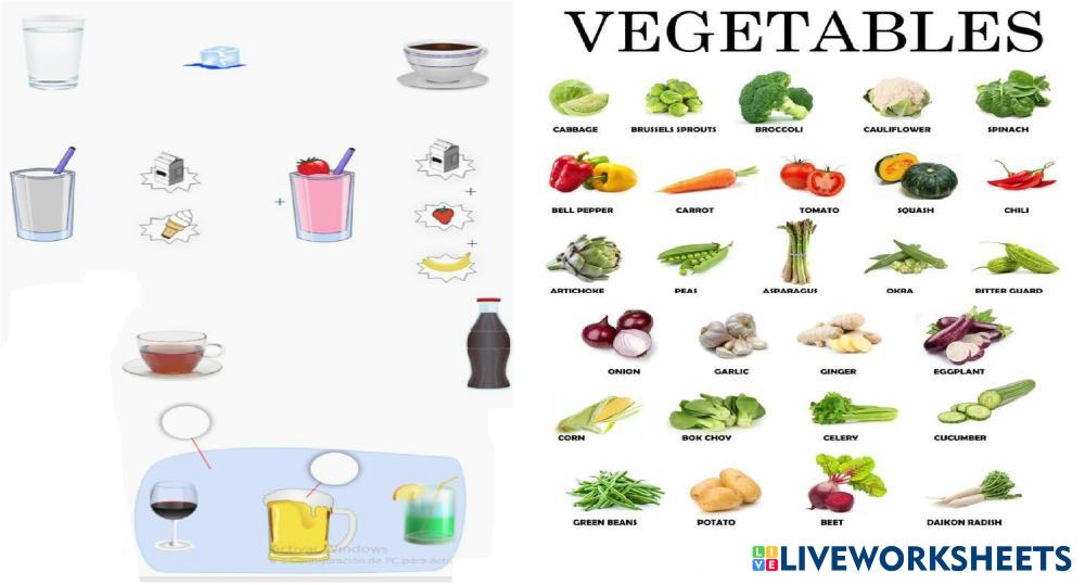 Vegetables pronunciation | Live Worksheets