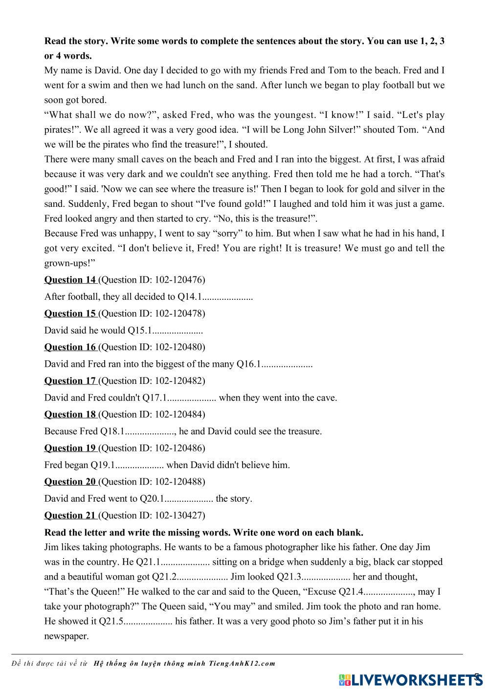 FLYERS READING&… | Free Interactive Worksheets | 7257357