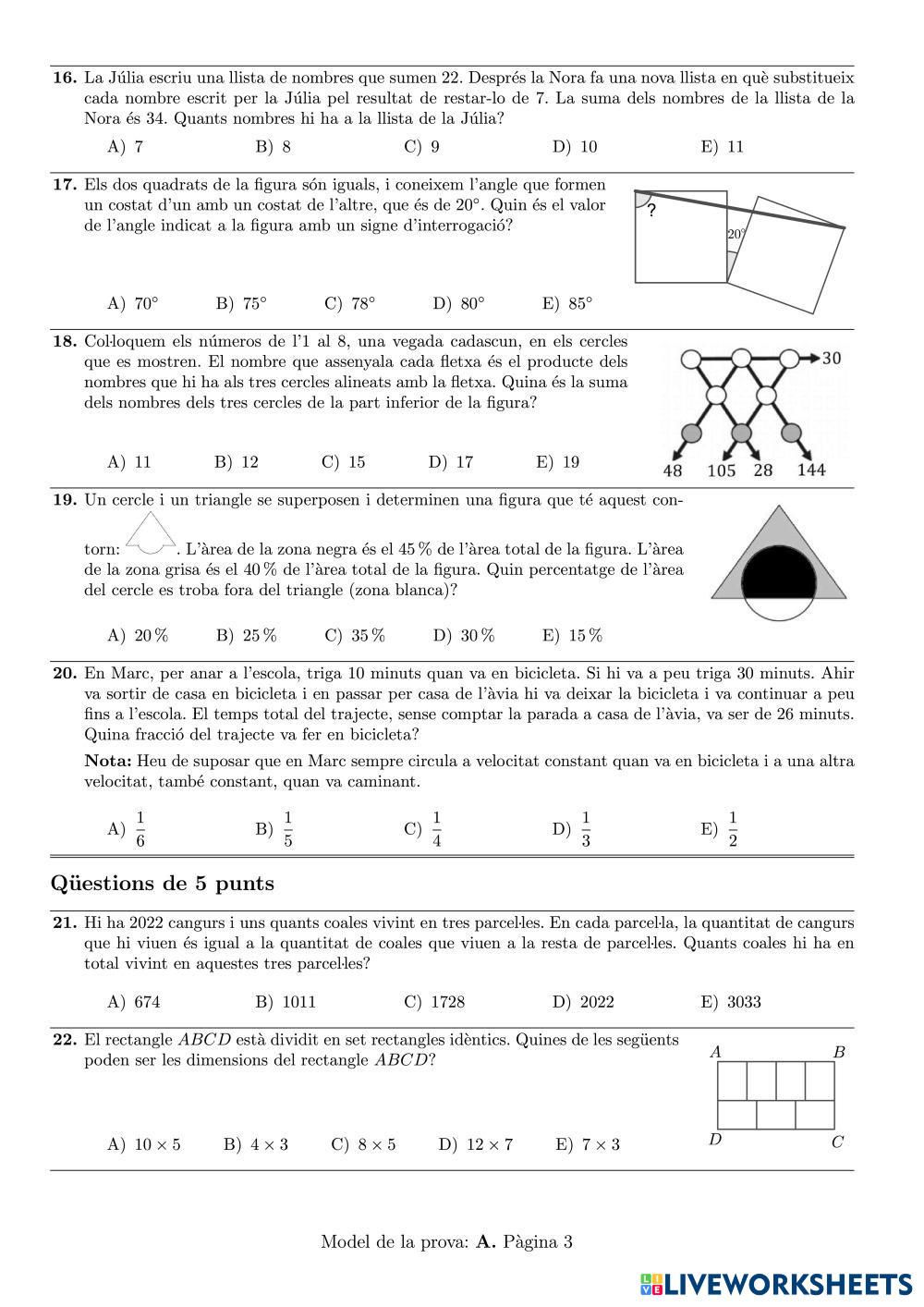 7258304 | Cangur 22 3r ESO | Carmen Balaguer Vallés