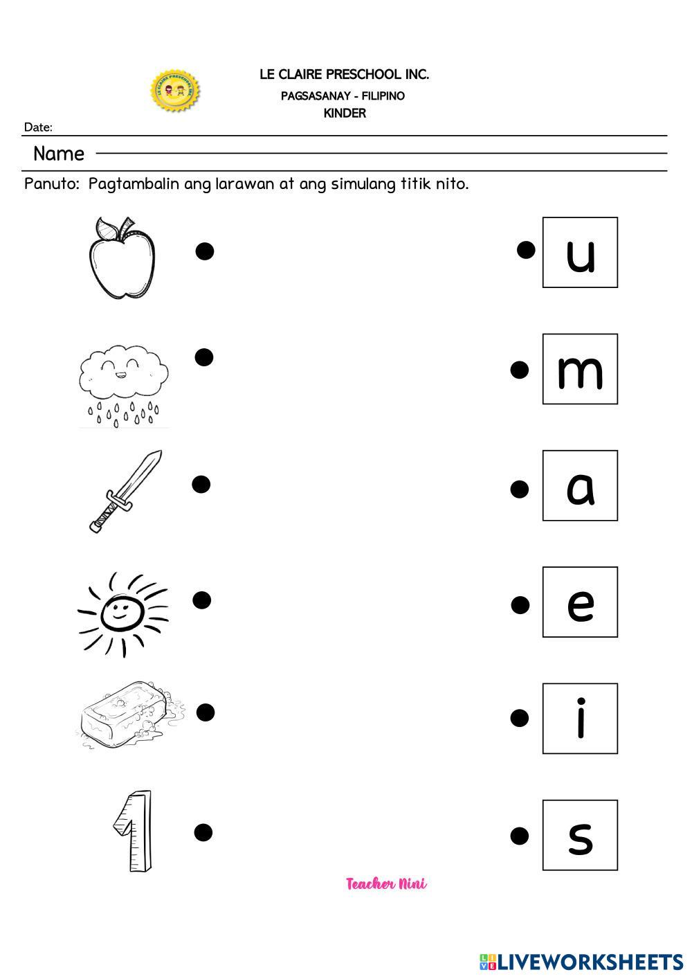 7258781 | Beginning sound of words in Filipino | Roxanne