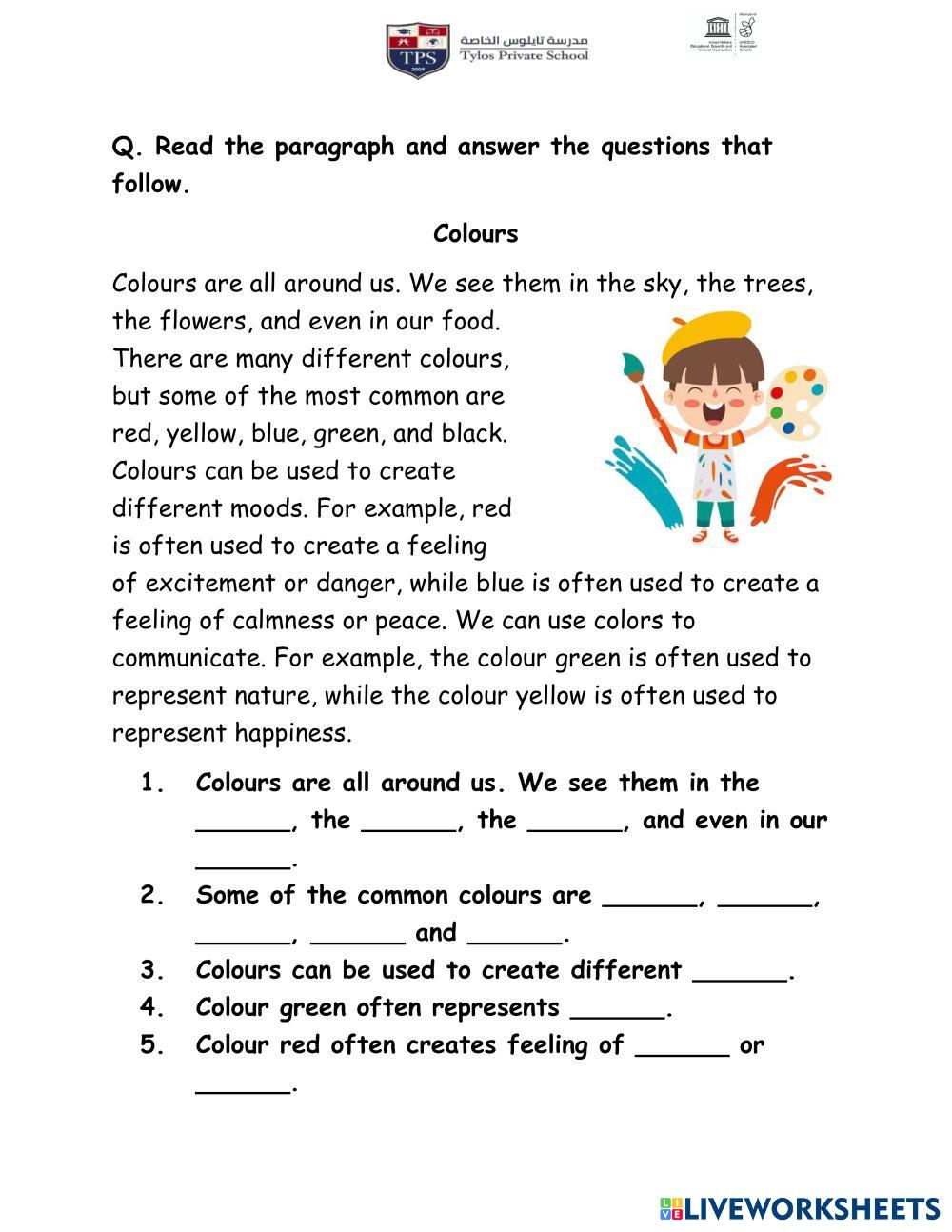 Colours | Live Worksheets