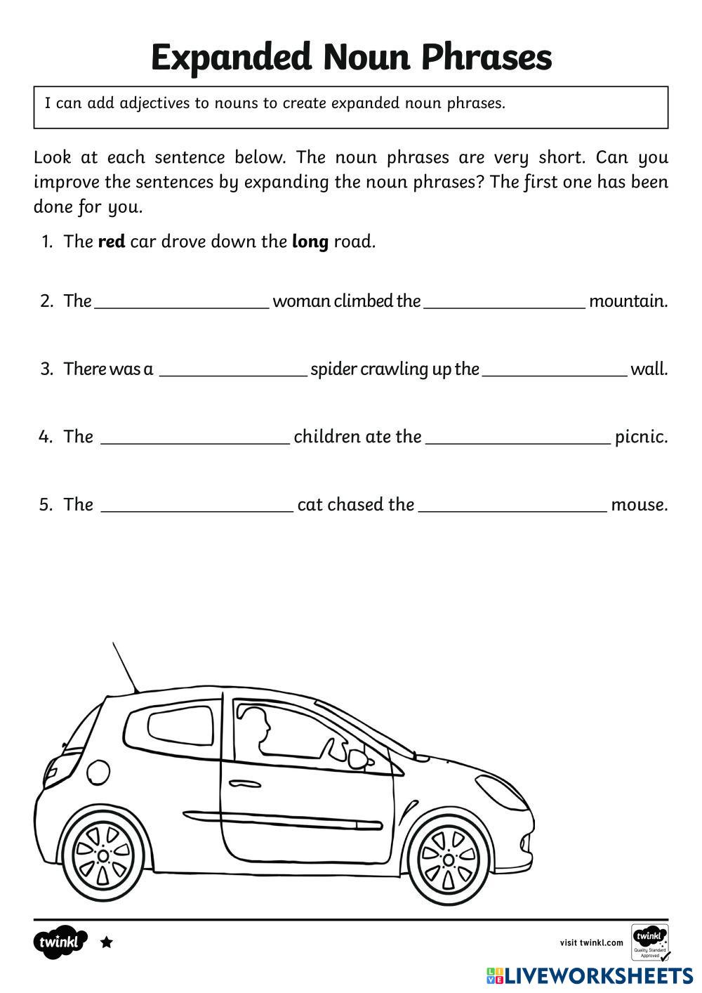 Expanded Noun P… | Free Interactive Worksheets | 7259801