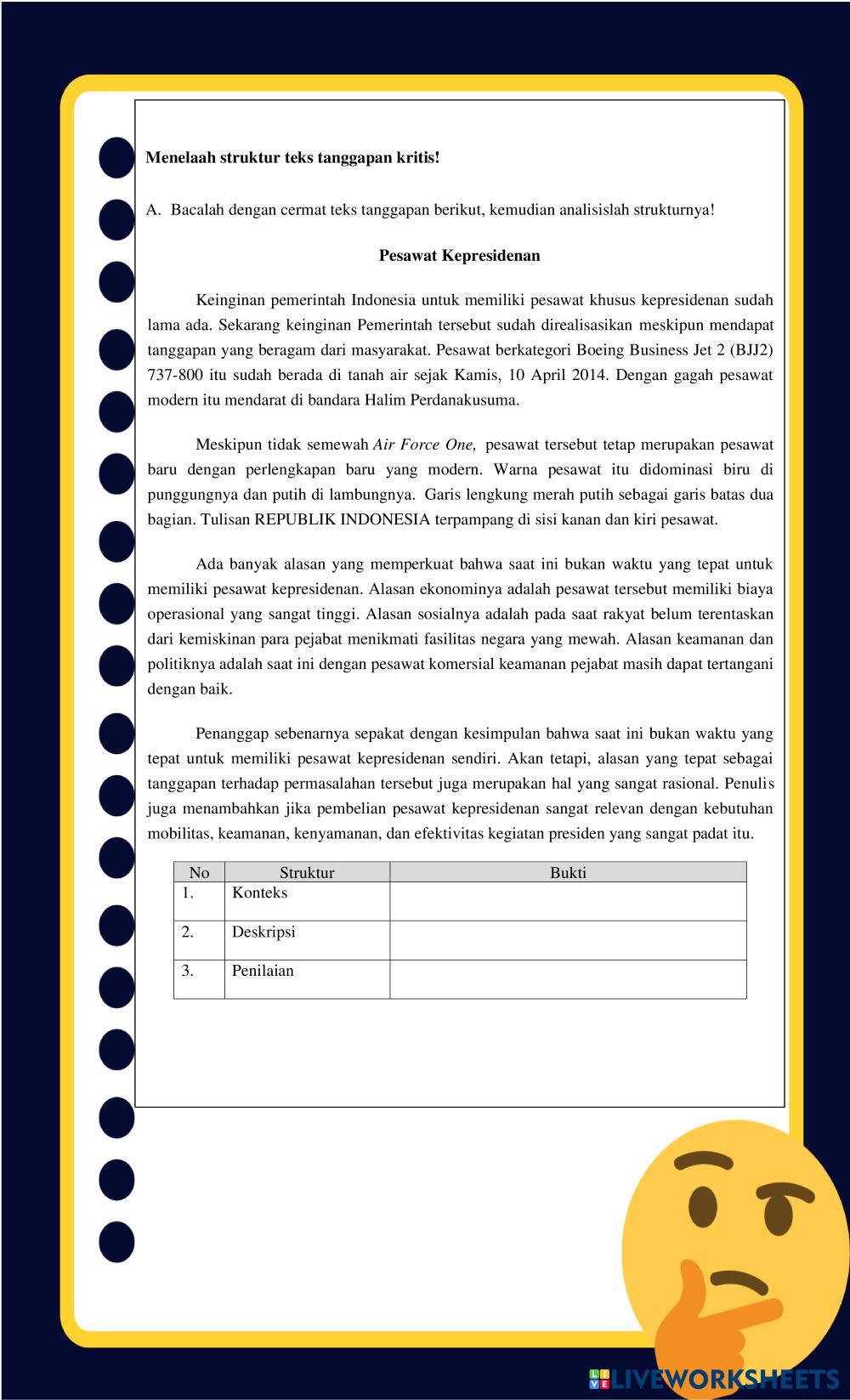 LATIHAN 2 TEKS TANGGAPAN 2715 | Intan Zahirah
