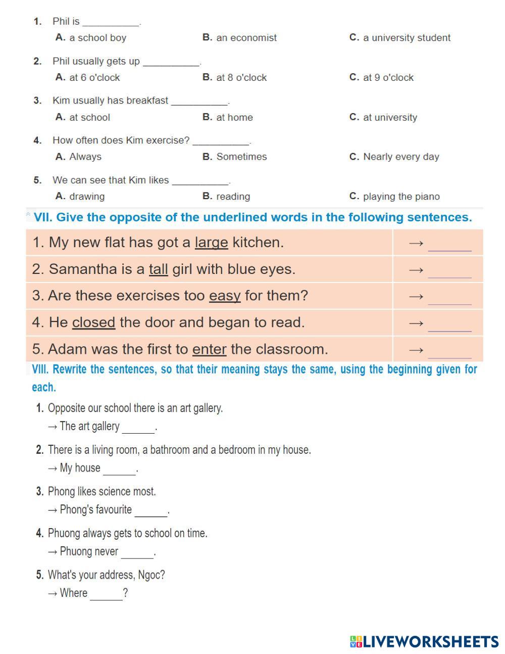 G6-REVIEW U123 BTVN 6.1 | luavu | Live Worksheets