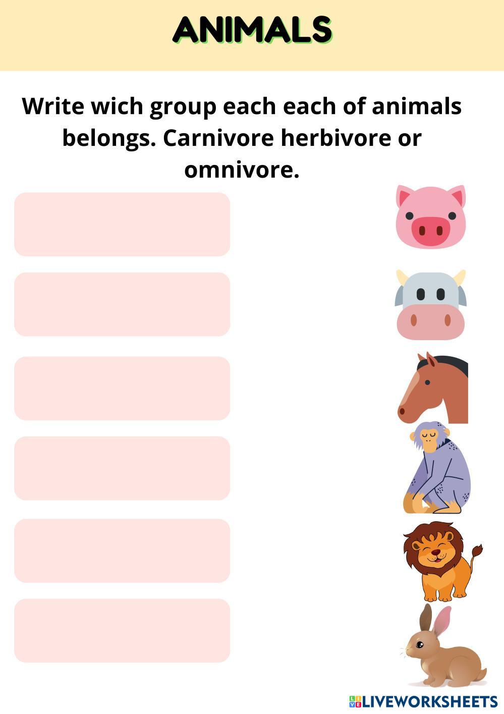 ANIMALS | Live Worksheets