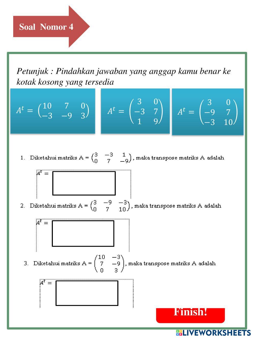 Latihan Soal | Live Worksheets
