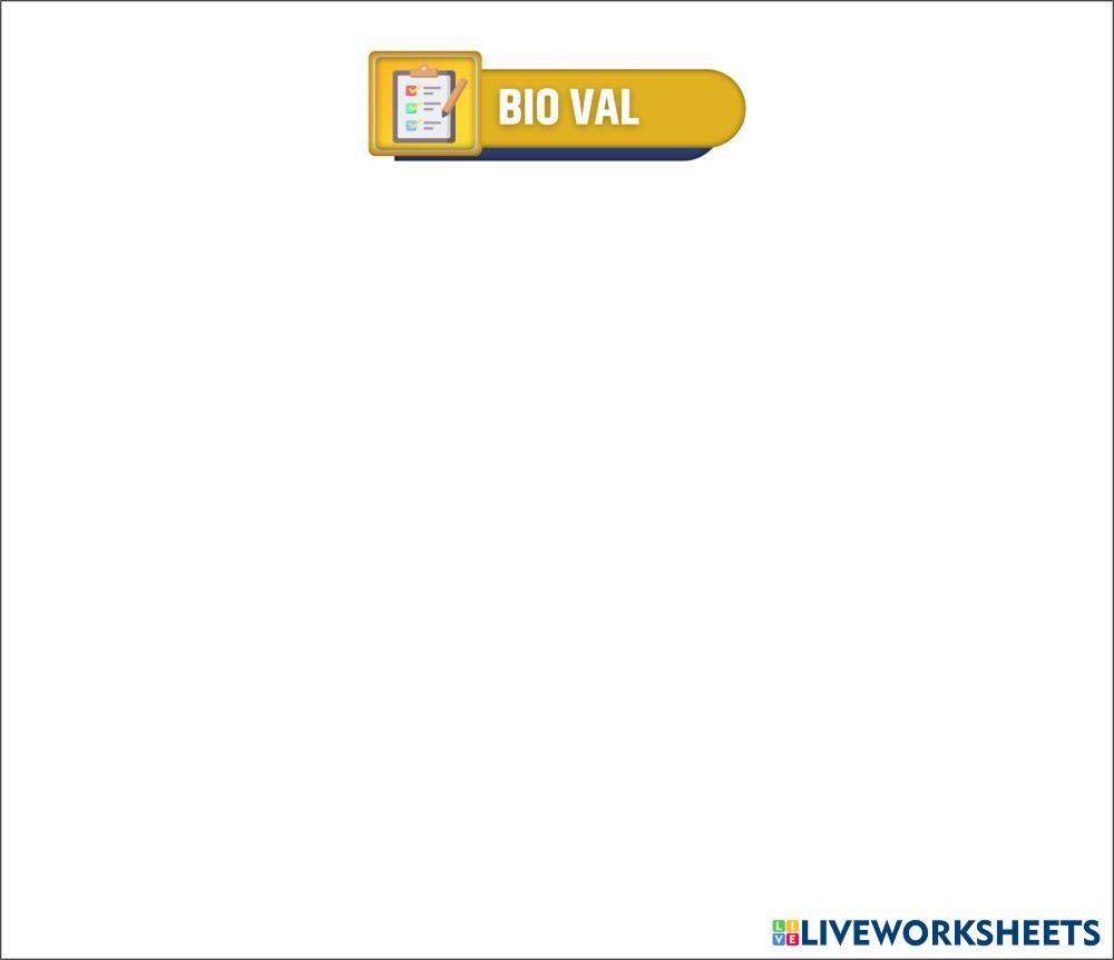 Bio Evaluation | Live Worksheets