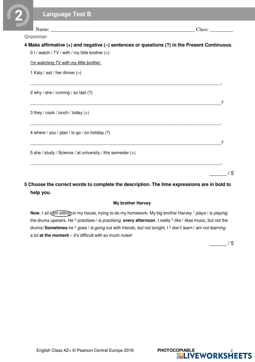 EC A2+ Unit 2 | Free Interactive Worksheets | 7263307