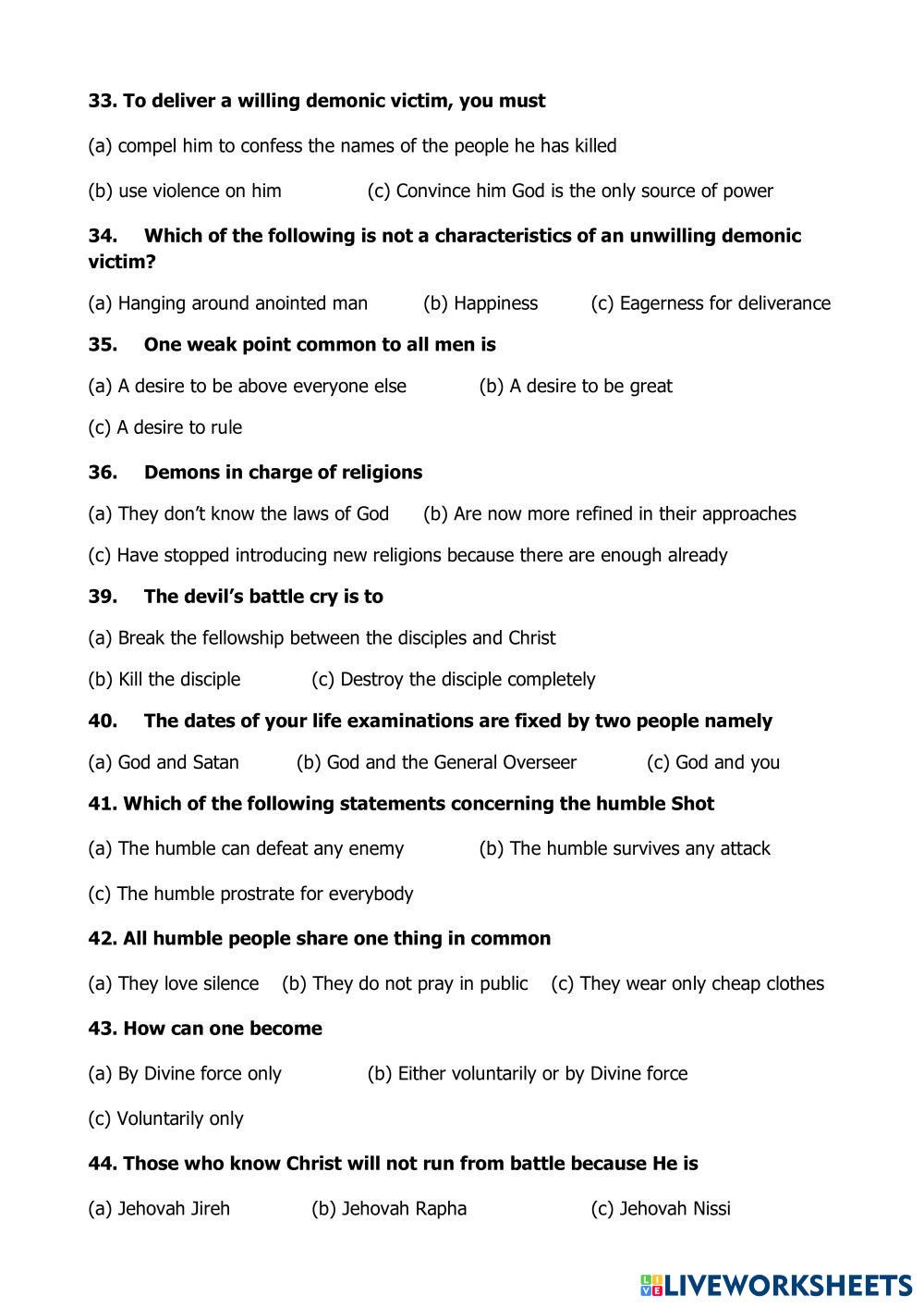 YEAR 8 EXAM | Free Interactive Worksheets | 7263820