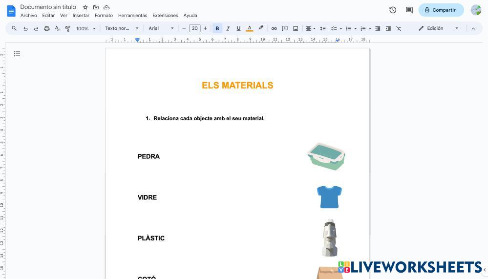 ELS MATERIALS | Live Worksheets
