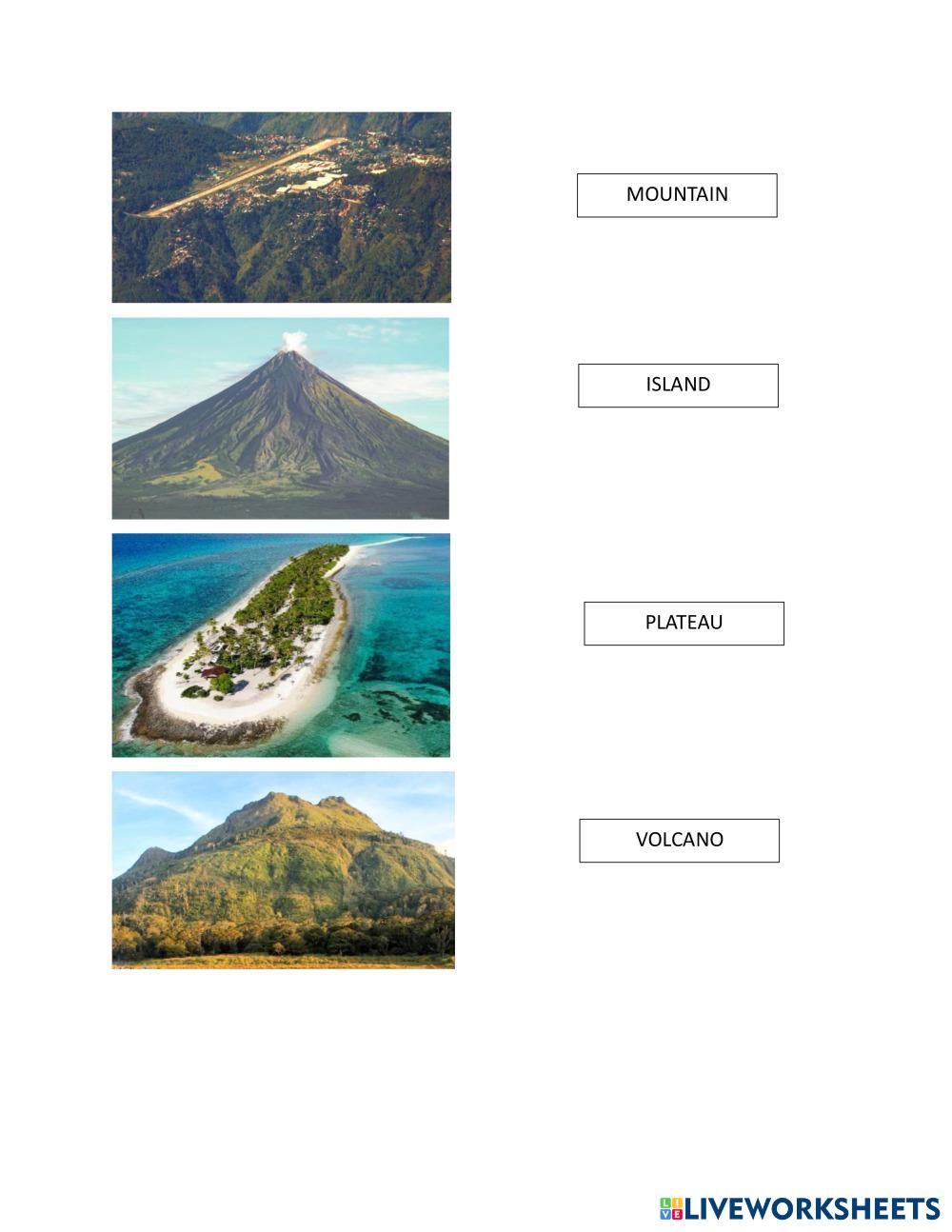 Landforms | Free Interactive Worksheets | 7266232
