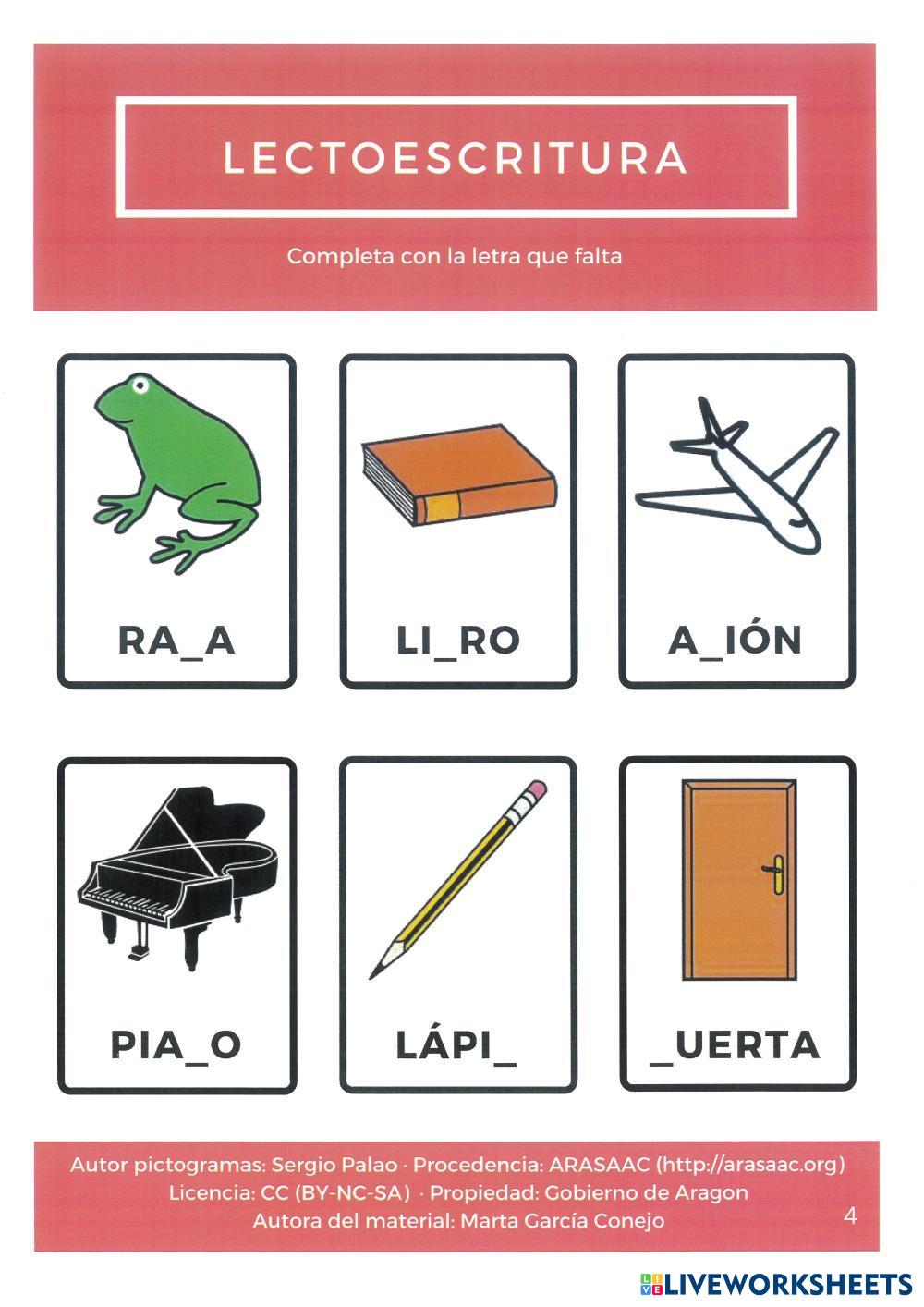 LEcto 1. LETRAS | Live Worksheets