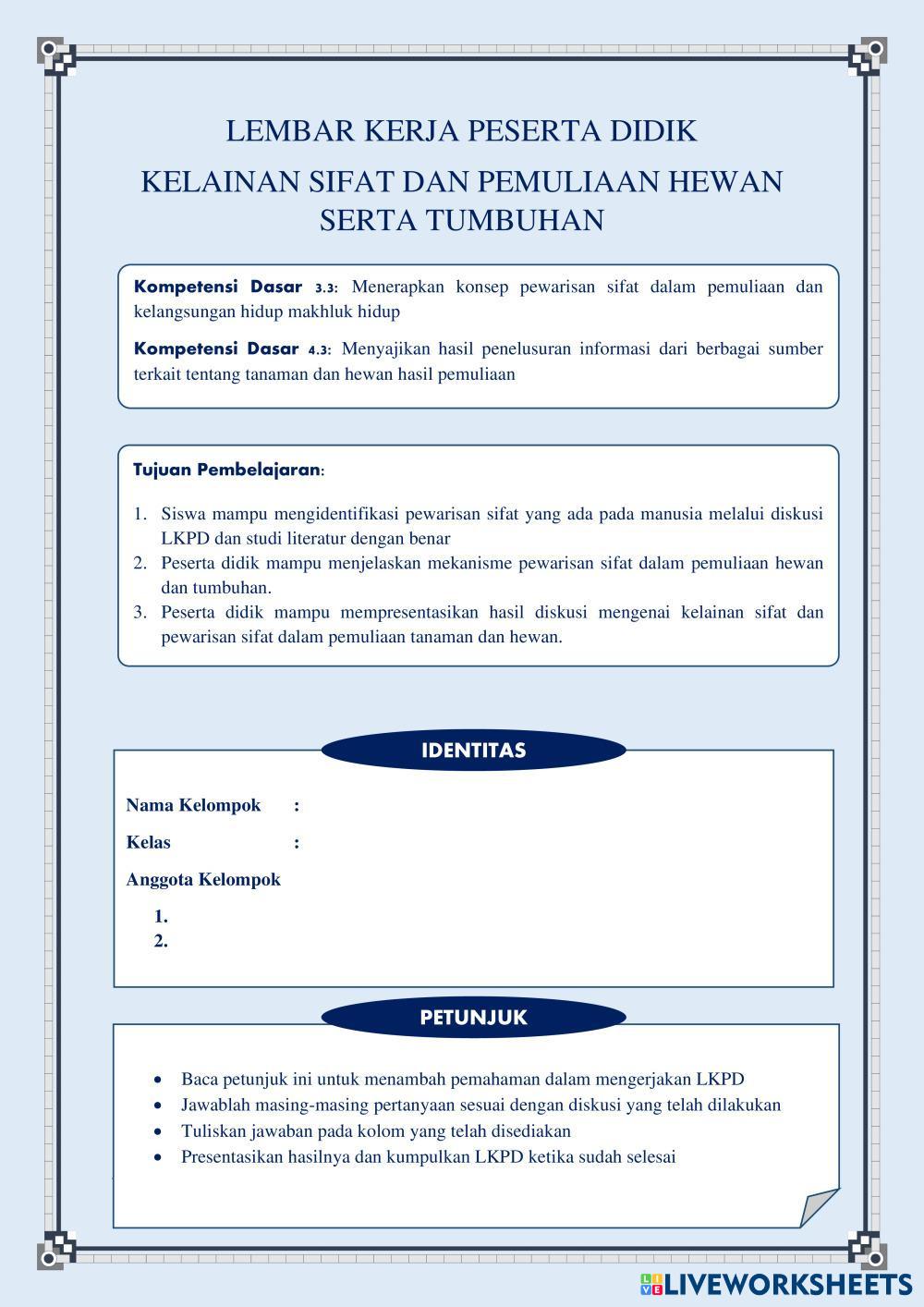 Belajar | Science Worksheets | 8194425