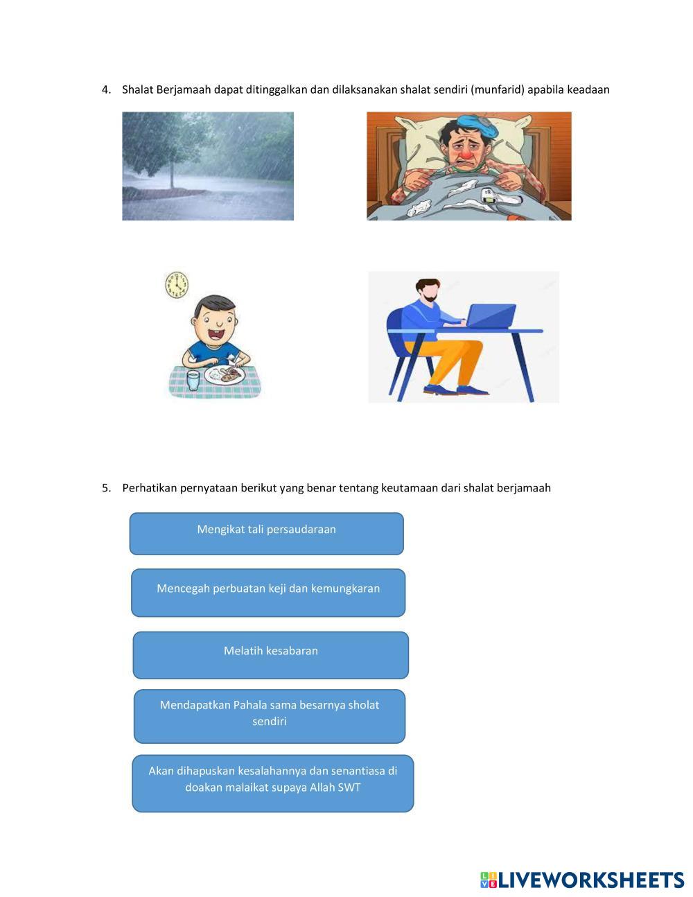 Shalat berjamaah | Live Worksheets