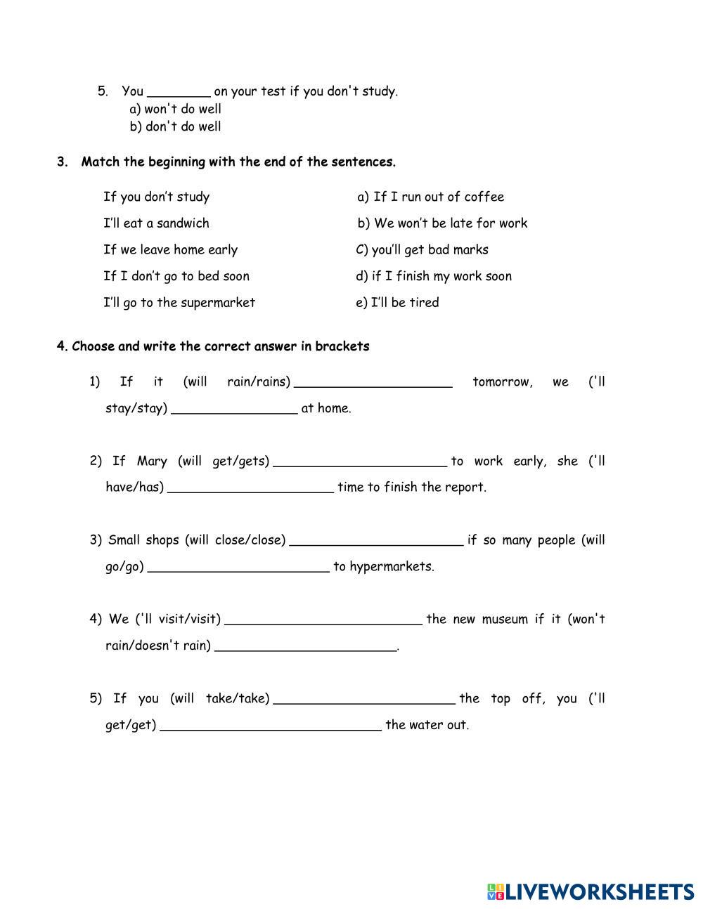 Unit 4 "Future … | Free Interactive Worksheets | 7271084