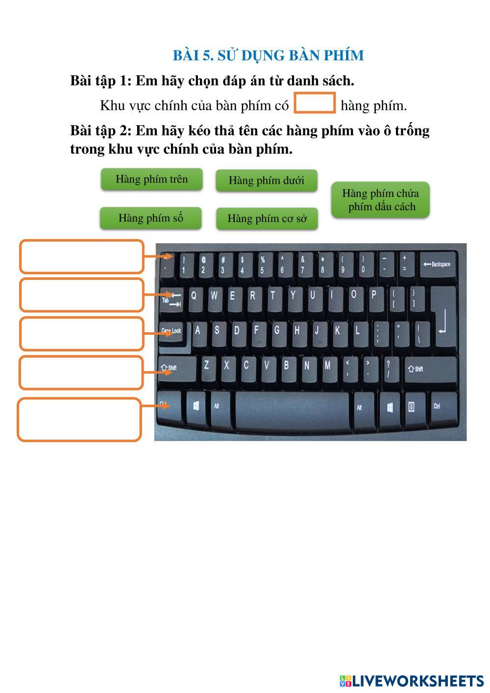 BÀI 5. SỬ DỤNG BÀN PHÍM 7271736 | Nguyễn Thị Thơ | Live