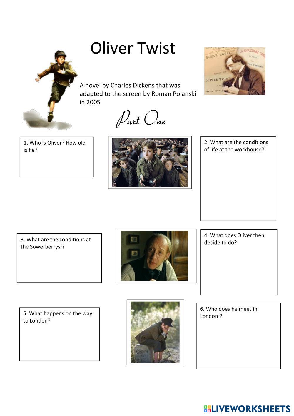 Oliver Twits Part 1 | Live Worksheets