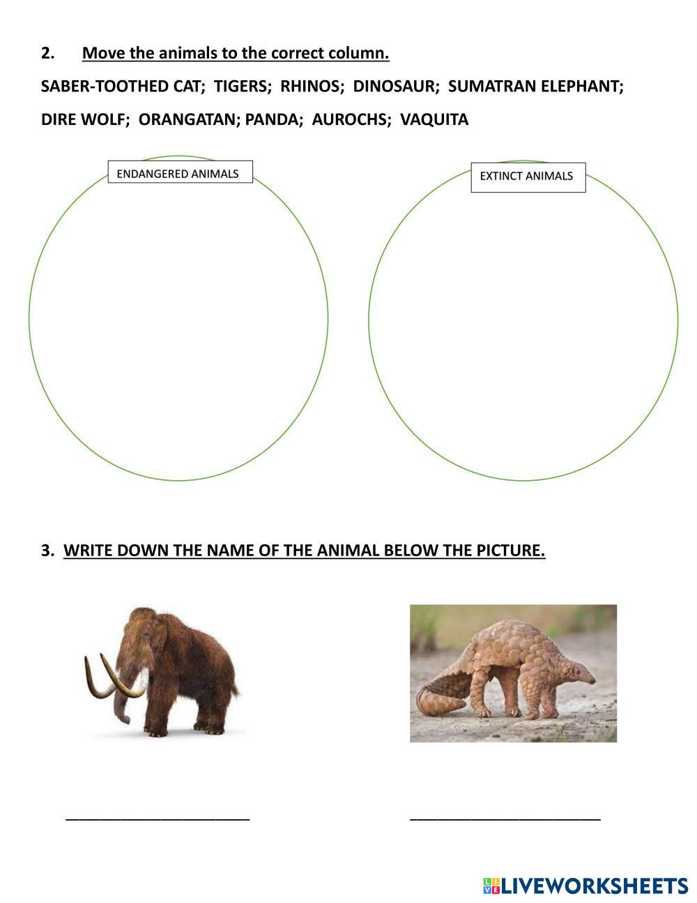 7271959 | EXTINCT AND ENDANGERED ANIMALS | Yatheen Majanu