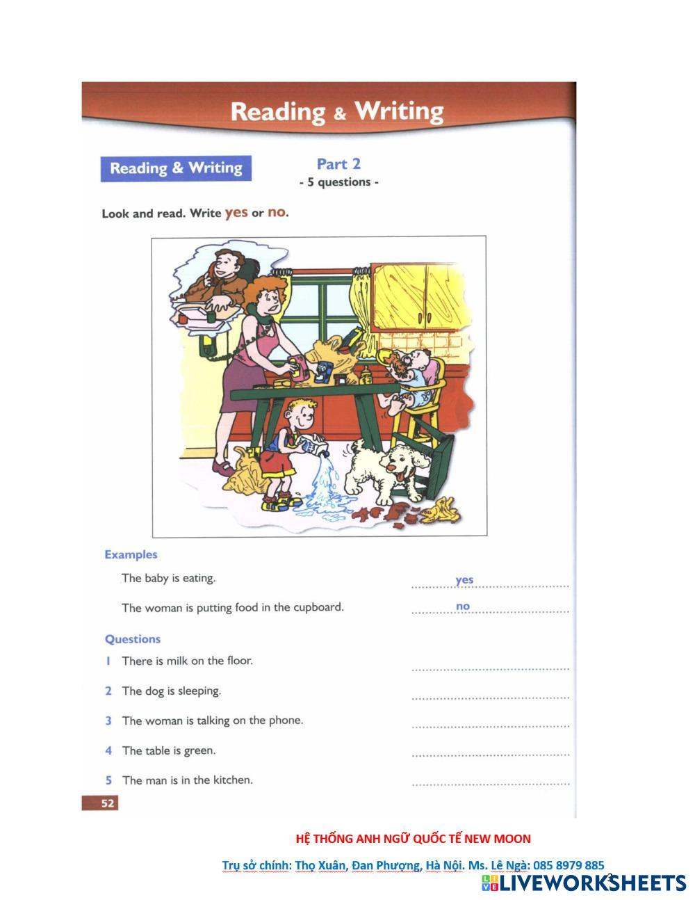 7271961 | Succeed in starters Test 3 Reading and Wirting