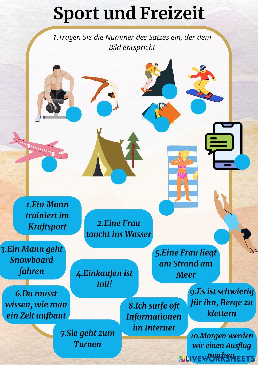 Sport und Freizeit | Live Worksheets