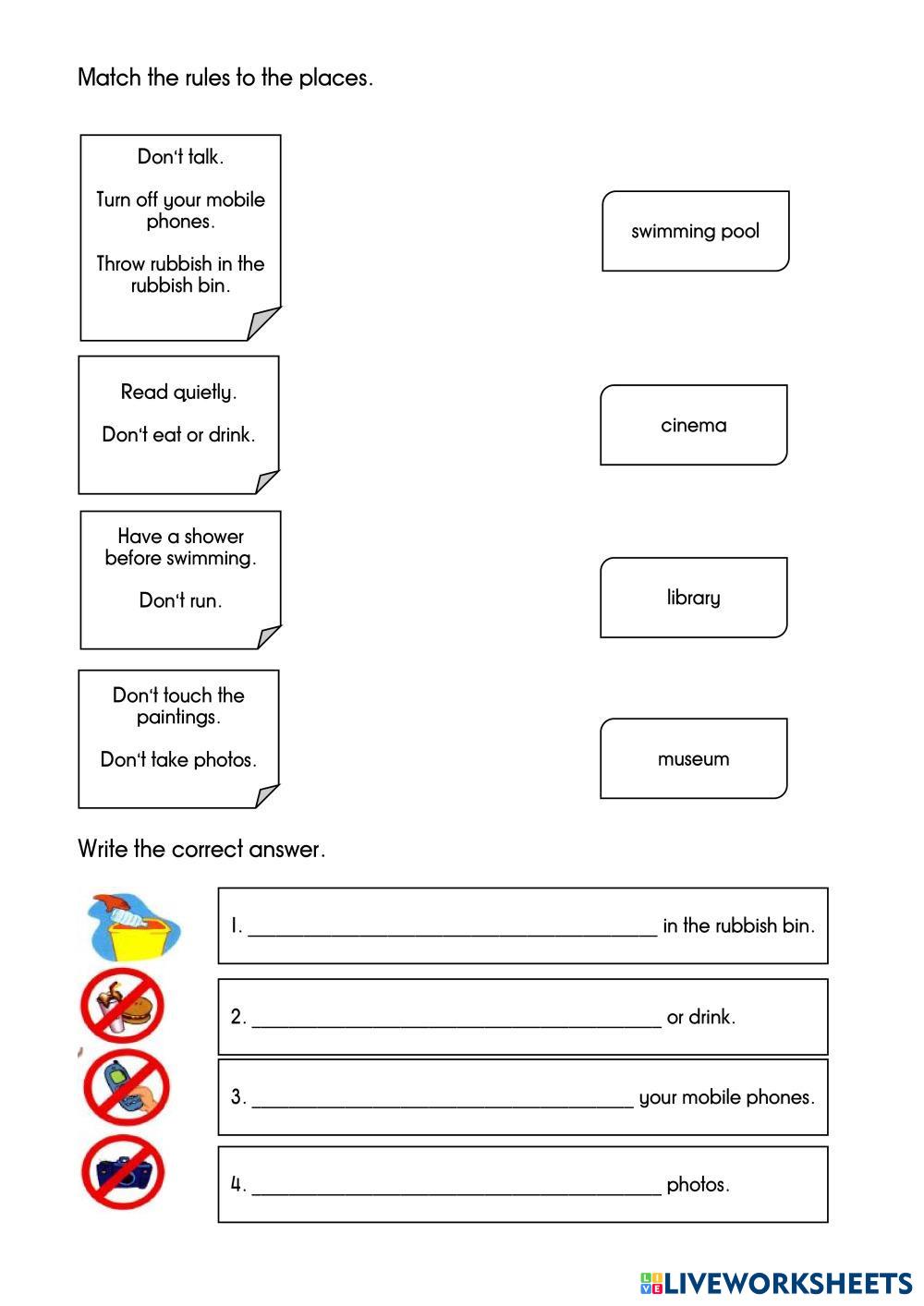 Module 7: Out and About - Sign and Rules (Reading page