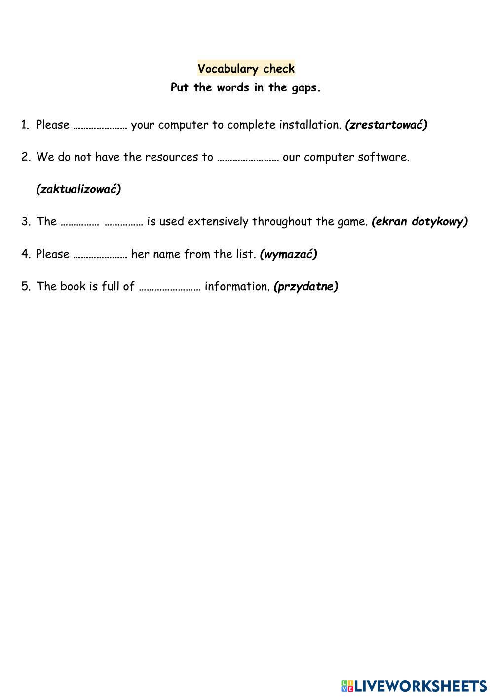 7275016 | Vocabulary check | Maddeline79