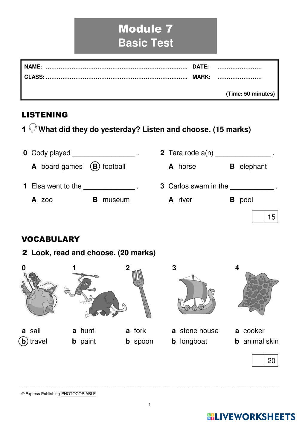 I wonder 3 M7 | Live Worksheets
