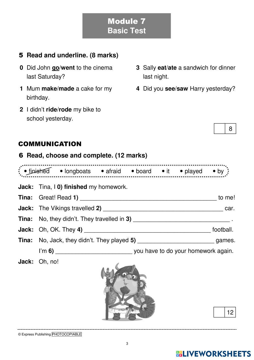 I wonder 3 M7 | Live Worksheets