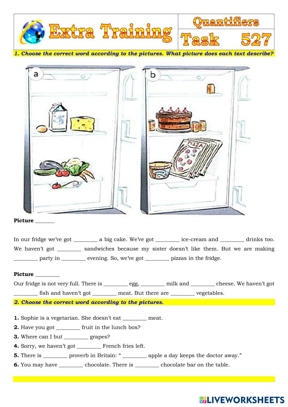 Extra Training 527 | Live Worksheets