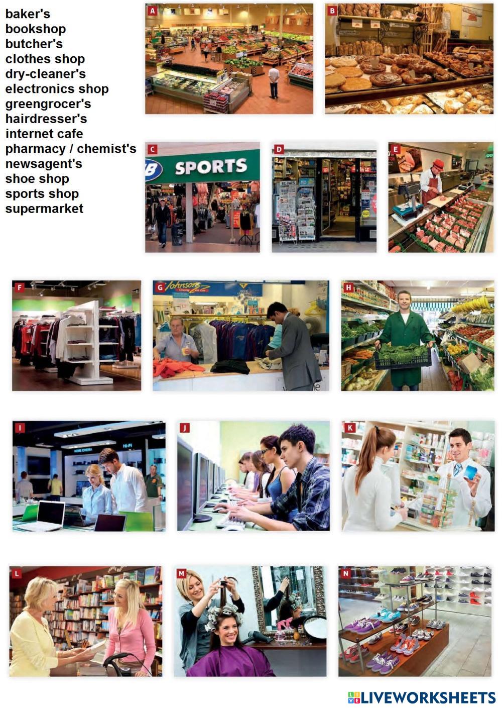 Shops 7283594 | Natalia15 | Live Worksheets